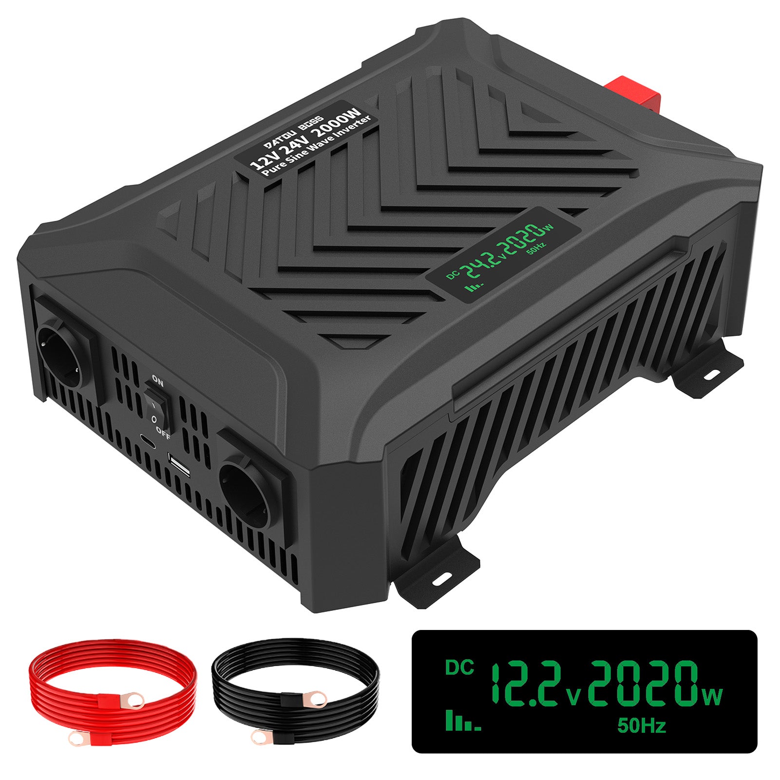 DATOUBOSS 2nd Generation Universal Dual Voltage Converter 12V/24V to 2 ...